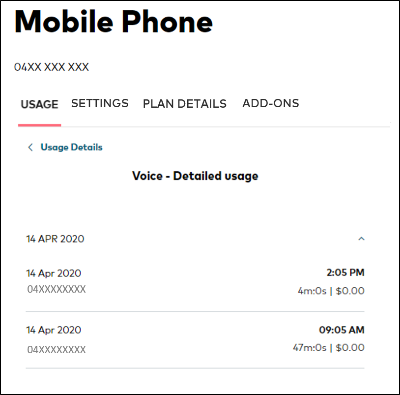 How to check your usage