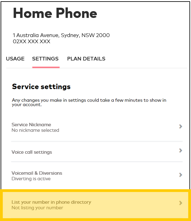 How to change or check your phone number listing