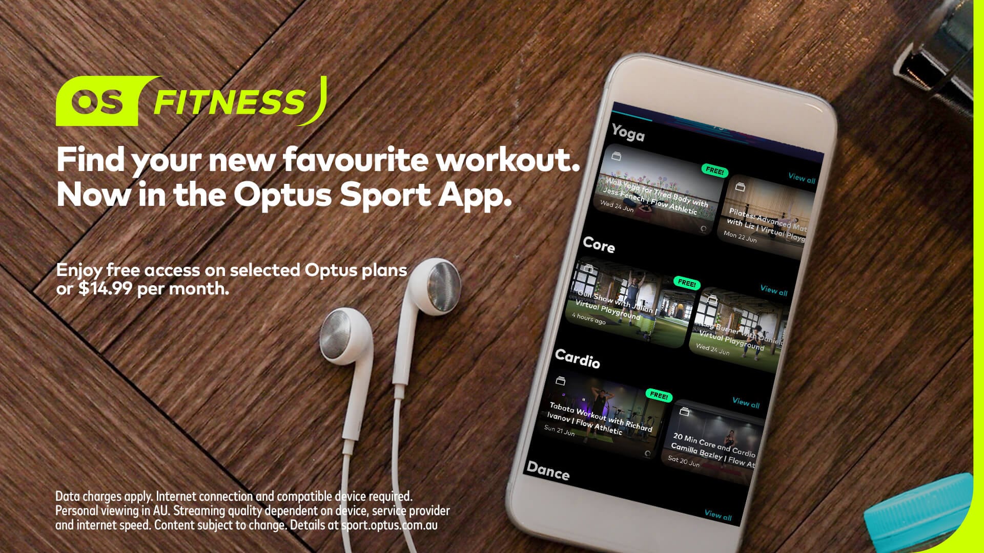 Optus Sport announces new home fitness content on app
