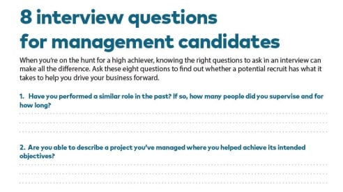 8 management interview questions for potential candidates | Optus