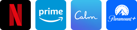 Netflix Amazon Prime Calm Parmount plus
