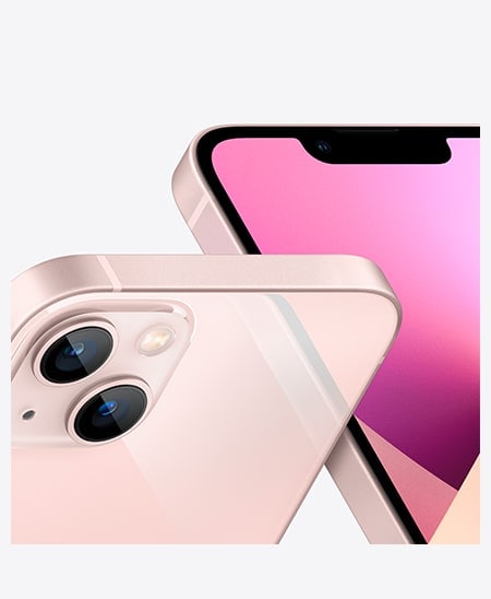 An angled reflection of the iPhone 13, showing a low-profile bump for ...