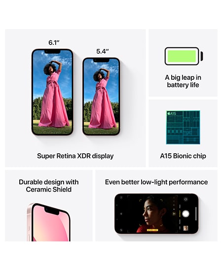 iPhone 13 & 13 mini have Super Retina XDR display, A15 Bionic chip ...