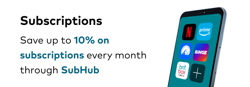 Save up to 10% on subscriptions every month