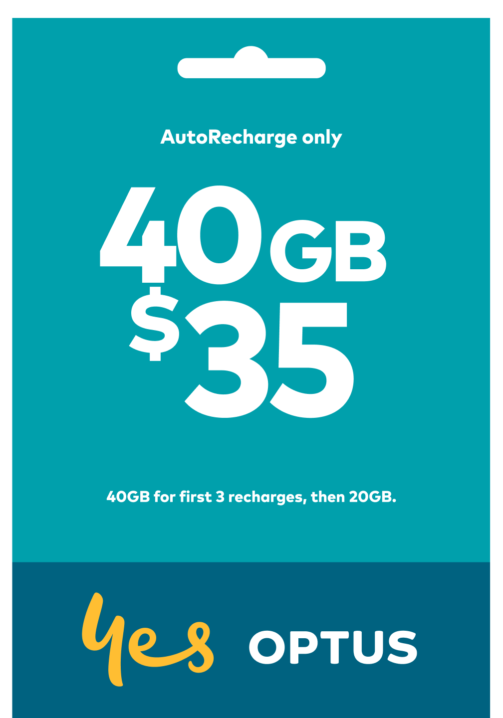 Prepaid SIM with 40GB Data for $35