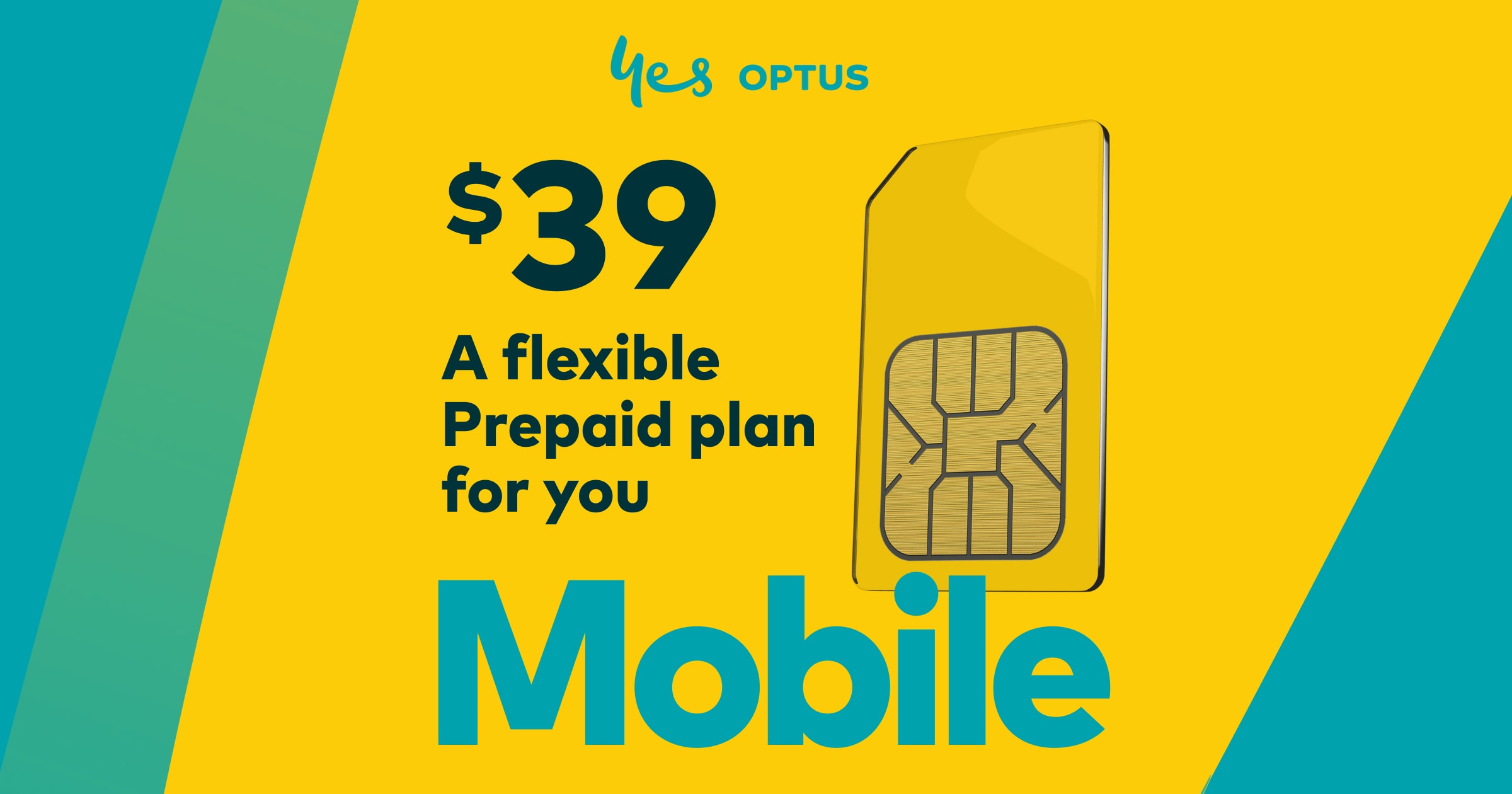 $39 Prepaid SIM 45GB Data with Optus